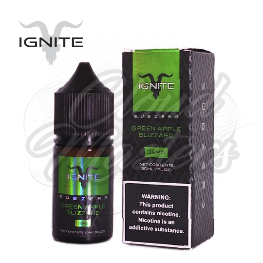 Ignite- Subzero – Green Apple Blizzard – 30 ml – Cloud Masters Brasil