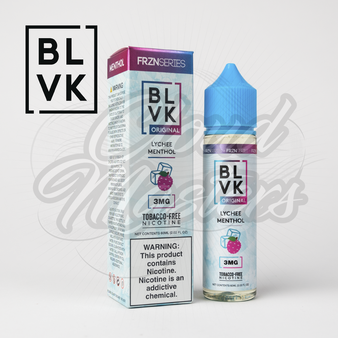 BLVK – FRZN Series – Lychee Menthol – 60 ml – Cloud Masters Brasil