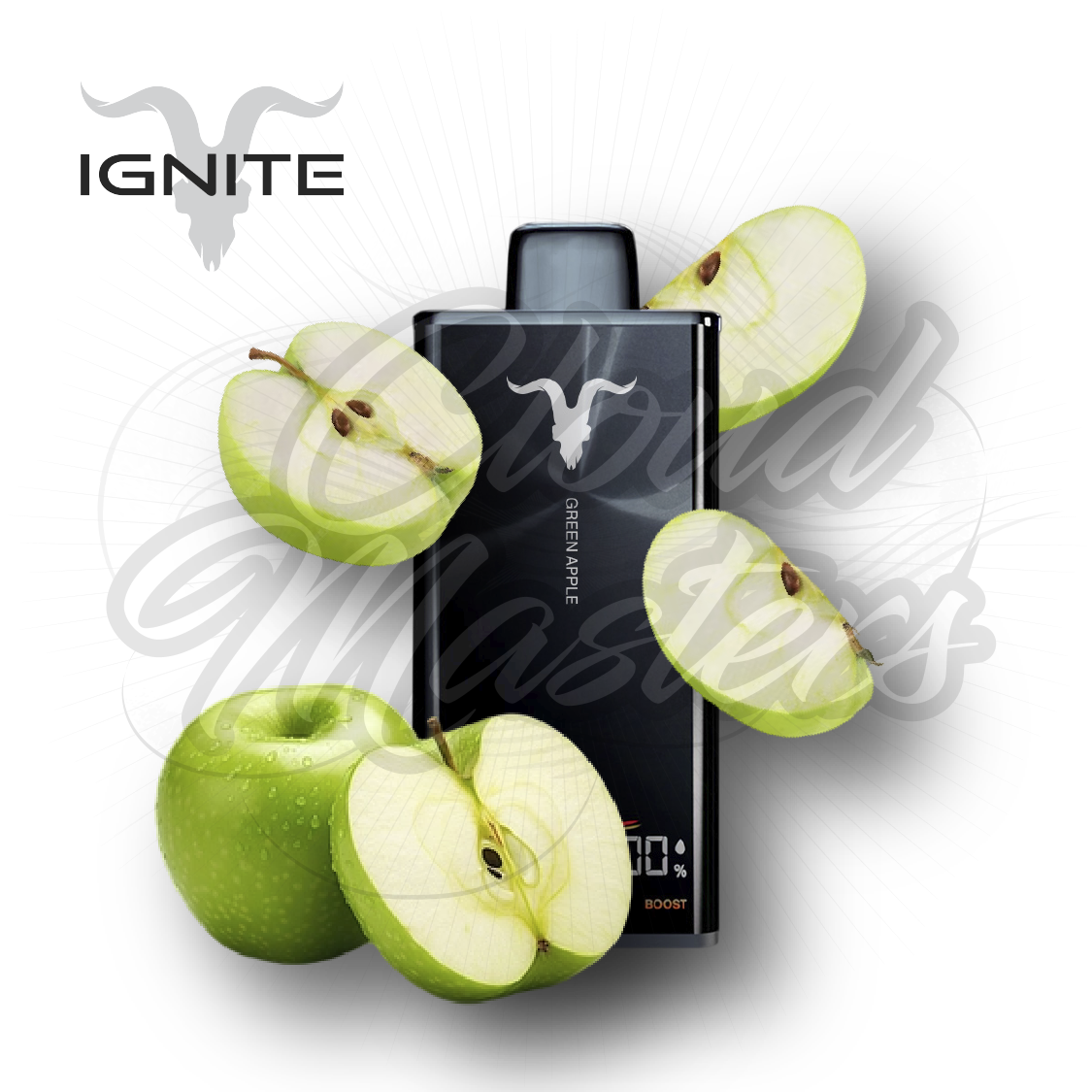 Ignite – V300 – Green Apple – até 30.000 Puffs – Cloud Masters Brasil