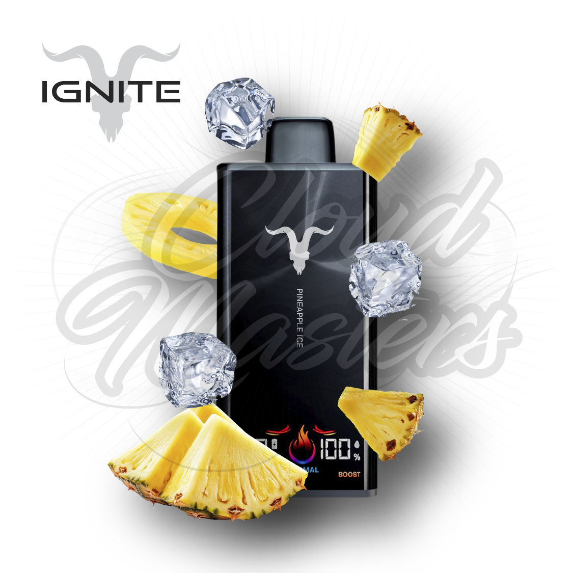 Ignite – V300 – Pineapple Ice – até 30.000 Puffs – Cloud Masters Brasil