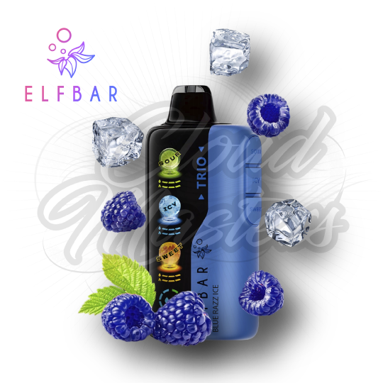 Elfbar- Trio – Blue Razz Ice – até 40.000 Puffs – Cloud Masters Brasil
