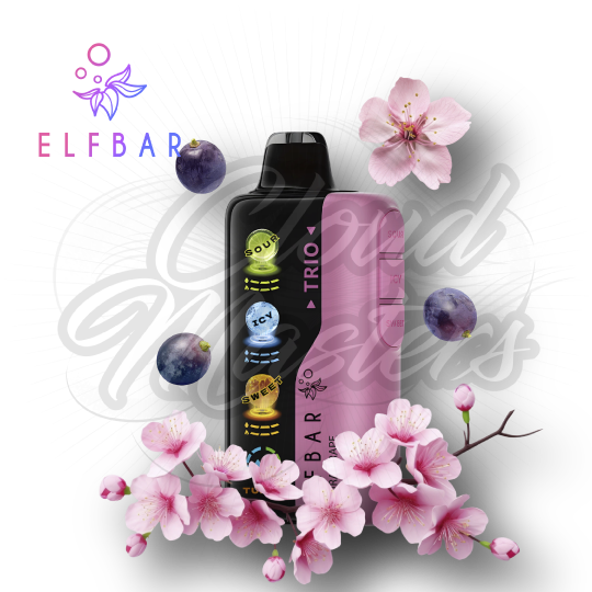 Elfbar- Trio – Sakura Grape – até 40.000 Puffs – Cloud Masters Brasil